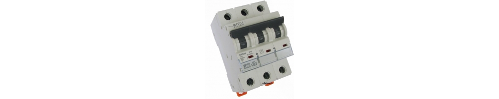 Three-phase MCB circuit breaker 3P curved poles C 6kA, omu systems ...