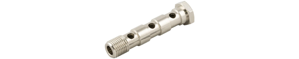 Triple hollow bolts for pneumatic fittings precion online sale Single ...